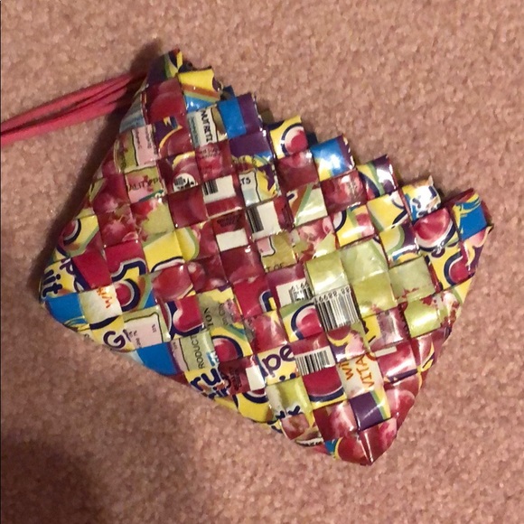 Bags | Vintage Wrapper Purse Recycled Wrapper Wristlet | Poshmark